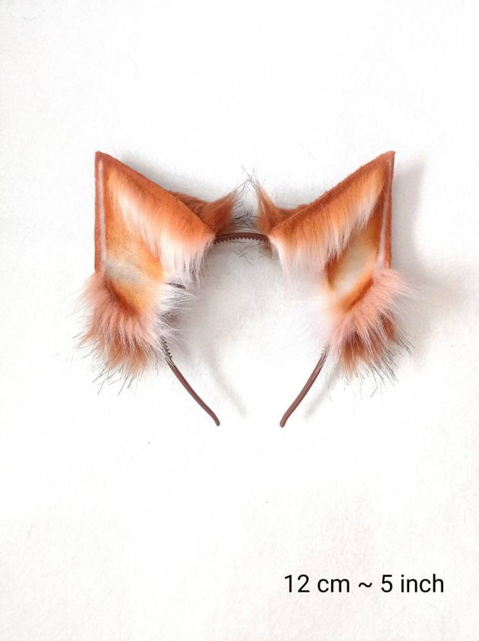 Red Fox Ears Ginger Faux Fur Furry Orange | Etsy