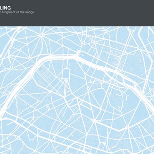Inverted Styled City Map, Rectangle Shape, Custom City Poster, City ...