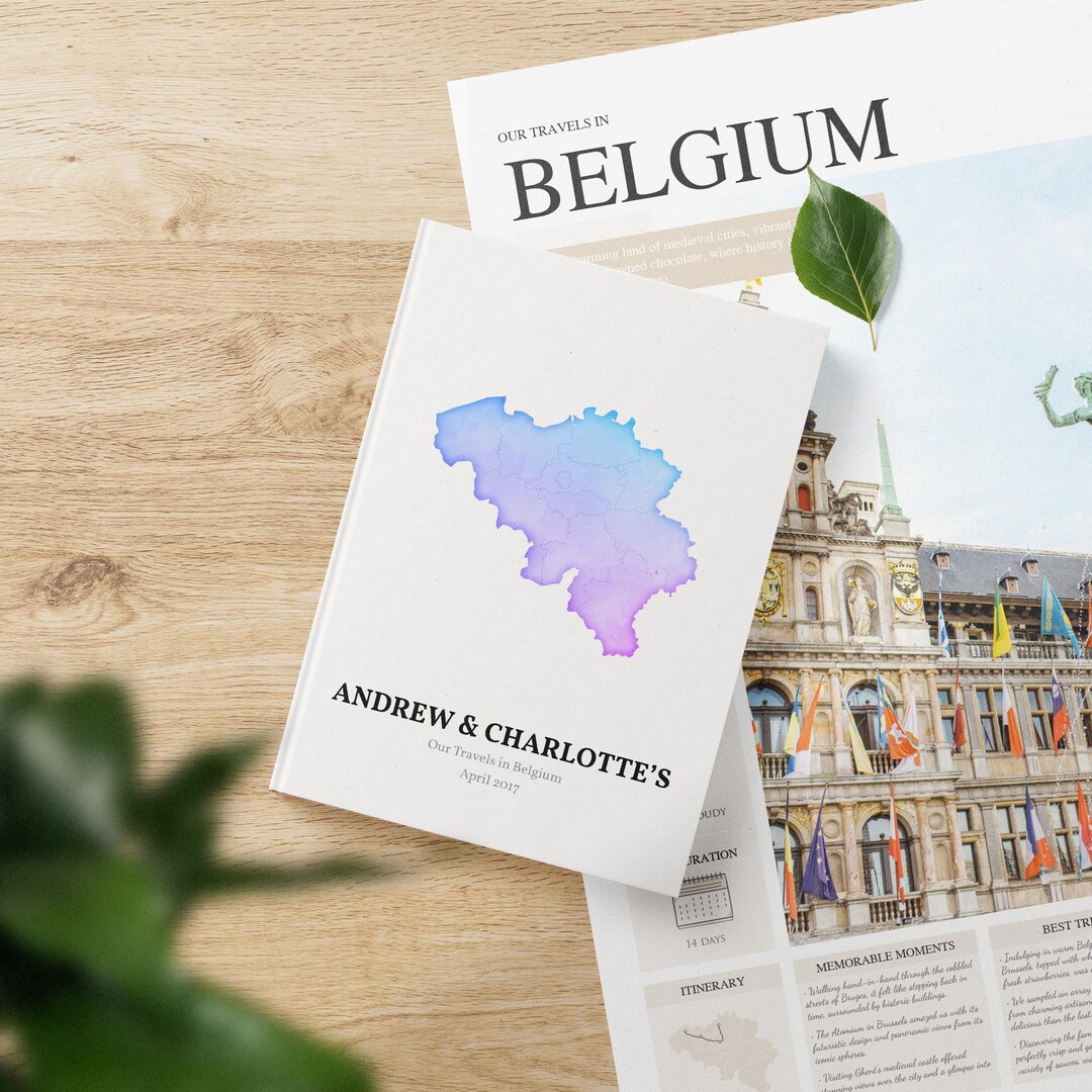 Belgium Travel Journal, Custom Belgian European Diary, Wanderlust ...