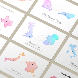 Personalized Long Distance Poster, Custom International Relationship ...