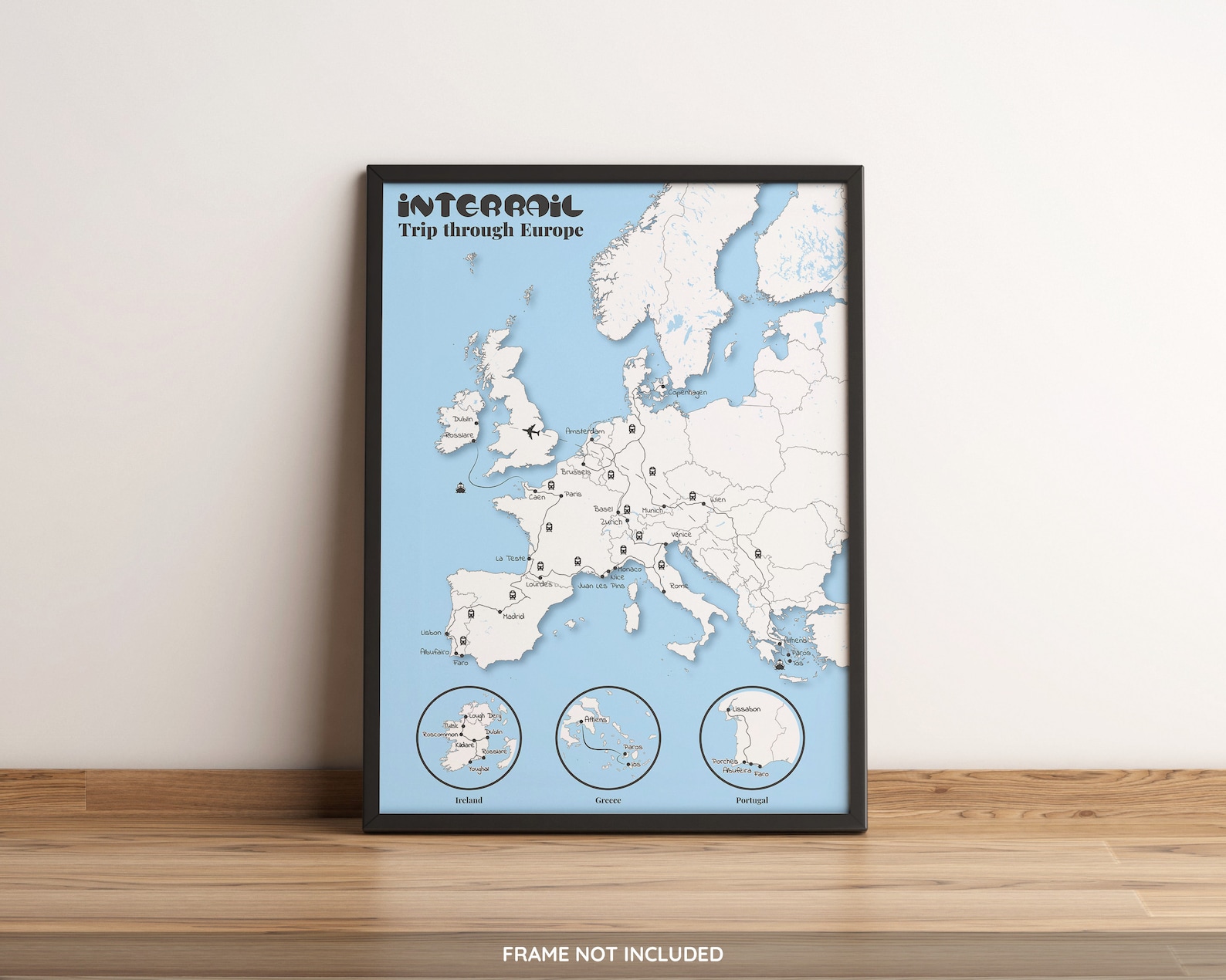 Custom Travel Map, Personalised Adventure Trip, Places Travelled ...