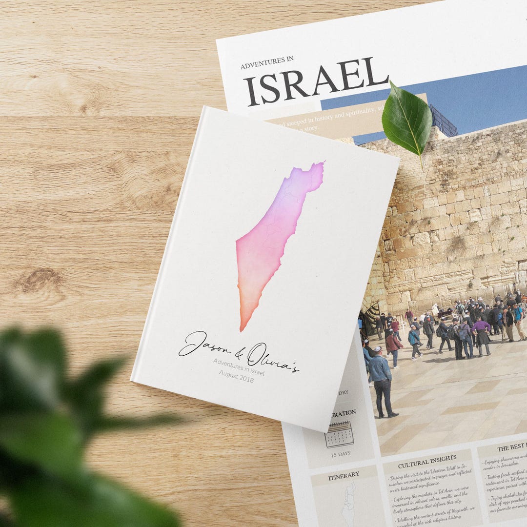 Israel Middle Eastern Travel Journal, Custom Adventure Diary, Ideal ...