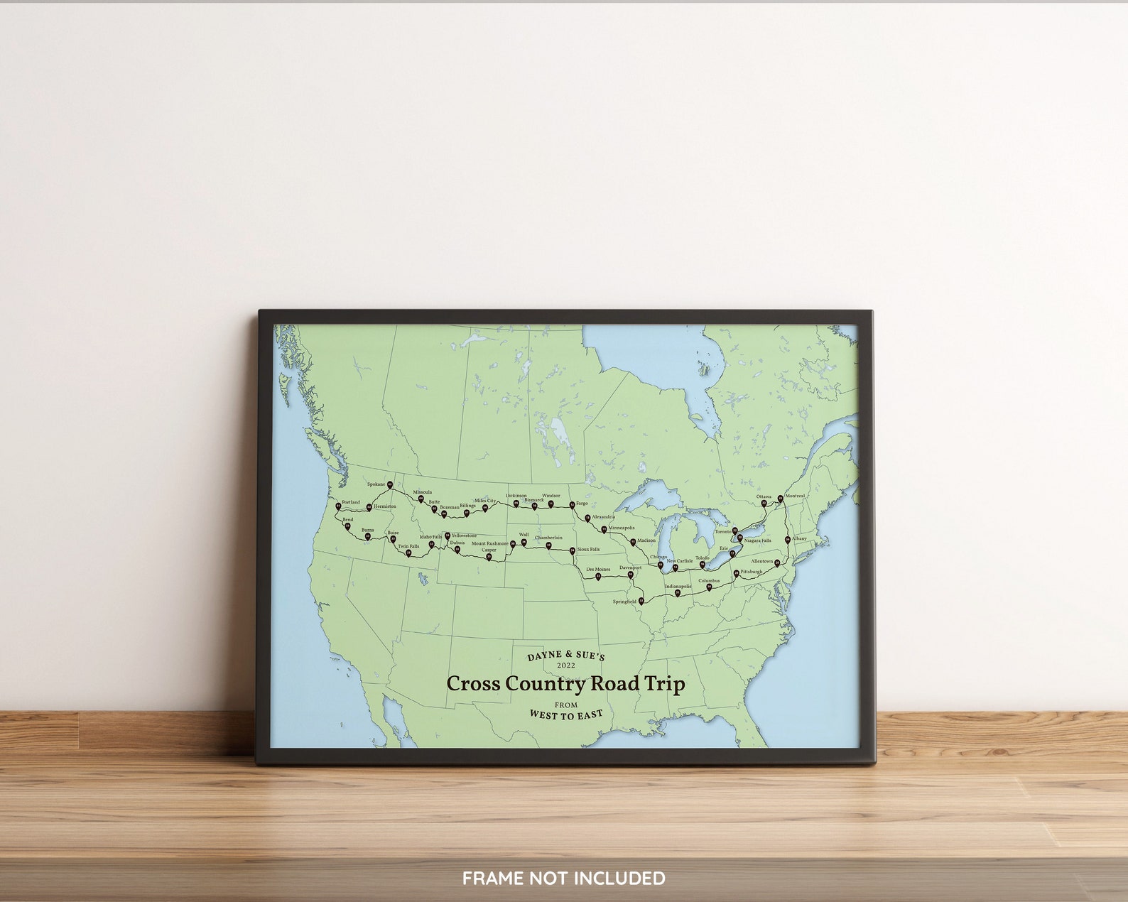 Custom Travel Map, Personalised Adventure Trip, Places Travelled ...