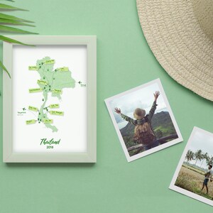 Personalised Travel Poster, Couples Vacation Trip, Our Travel Memories ...