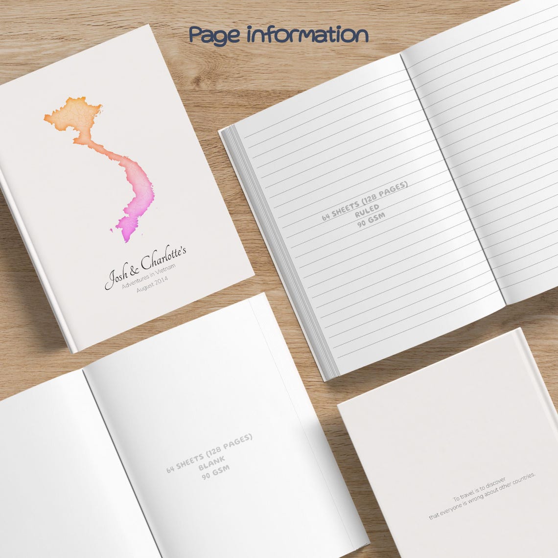 Vietnam Southeast Asian Travel Journal, Personalized Adventure Diary ...