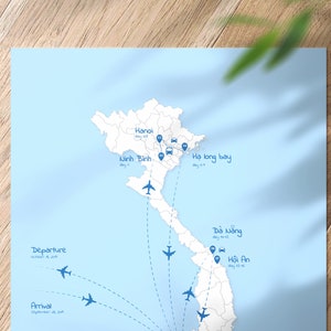 Custom Travel Map, Personalised Adventure Trip, Places Travelled ...