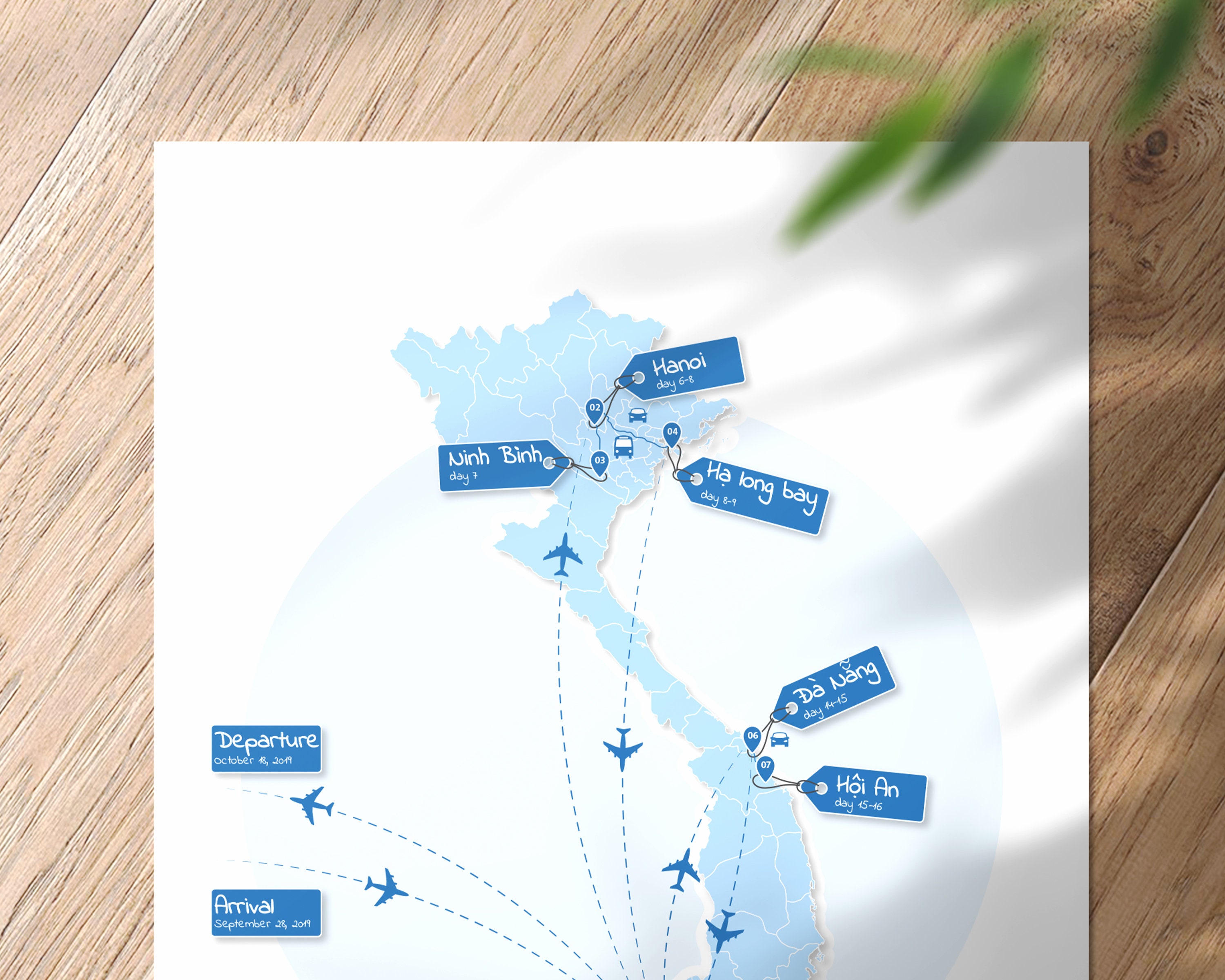 Custom Travel Map Route, Our Anniversary Trip, World Travelling ...