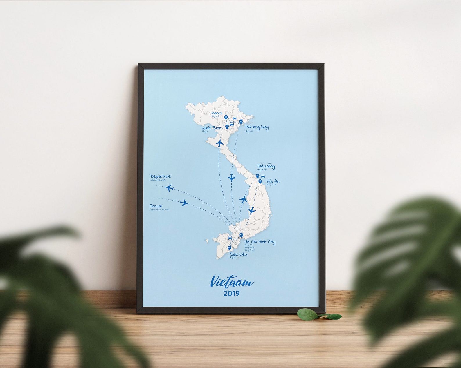 Custom Travel Map, Personalised Adventure Trip, Places Travelled ...