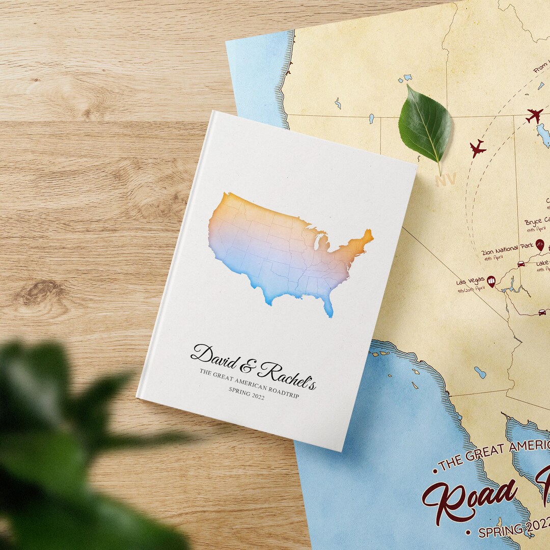 USA Road Trip Travel Journal, Custom American Adventure Planner ...
