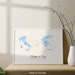 Custom Long Distance Map, Personalized International Love Poster ...