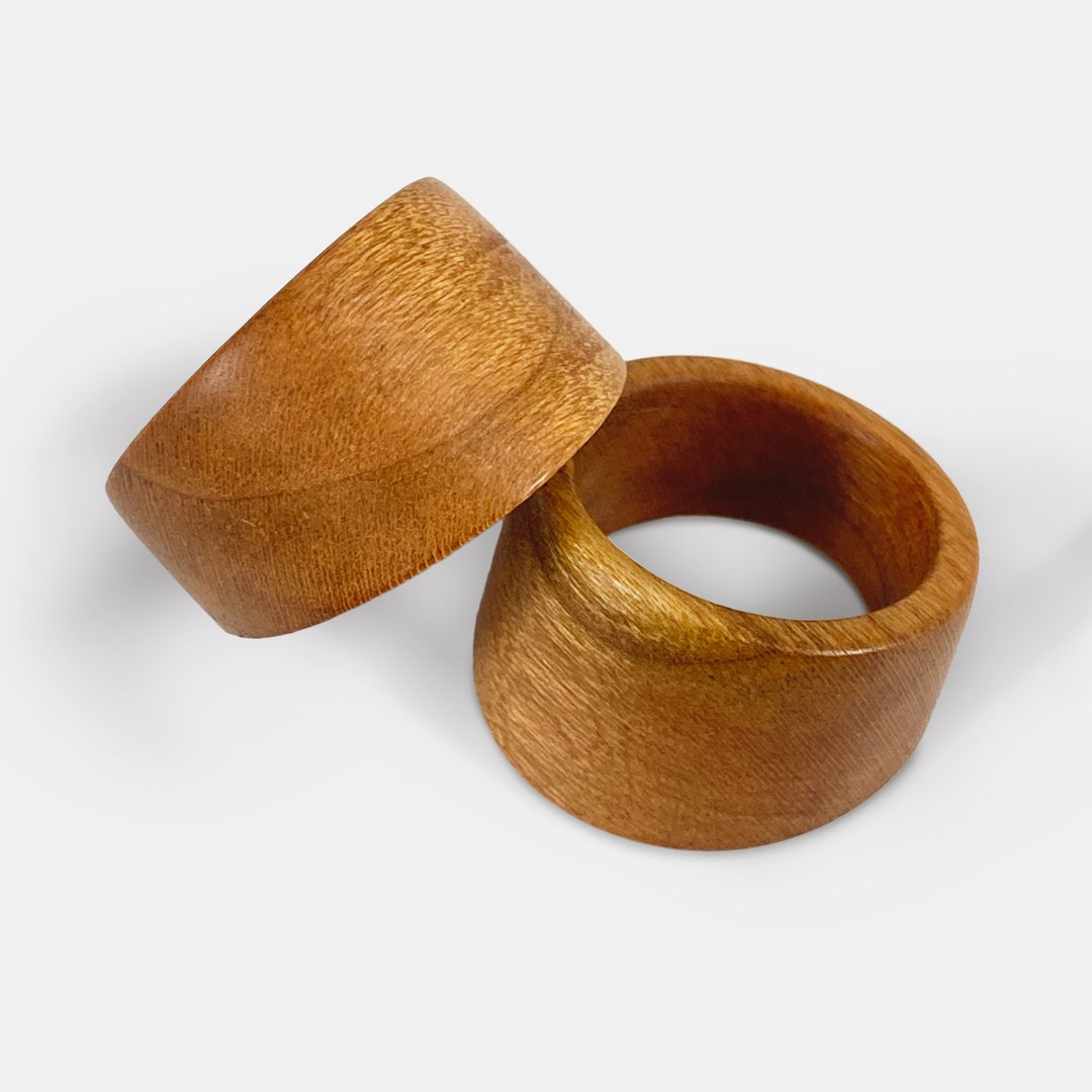 Pair, Matching Cherry Wood Rings, Natural Woodring, Wood Ring, Women's ...