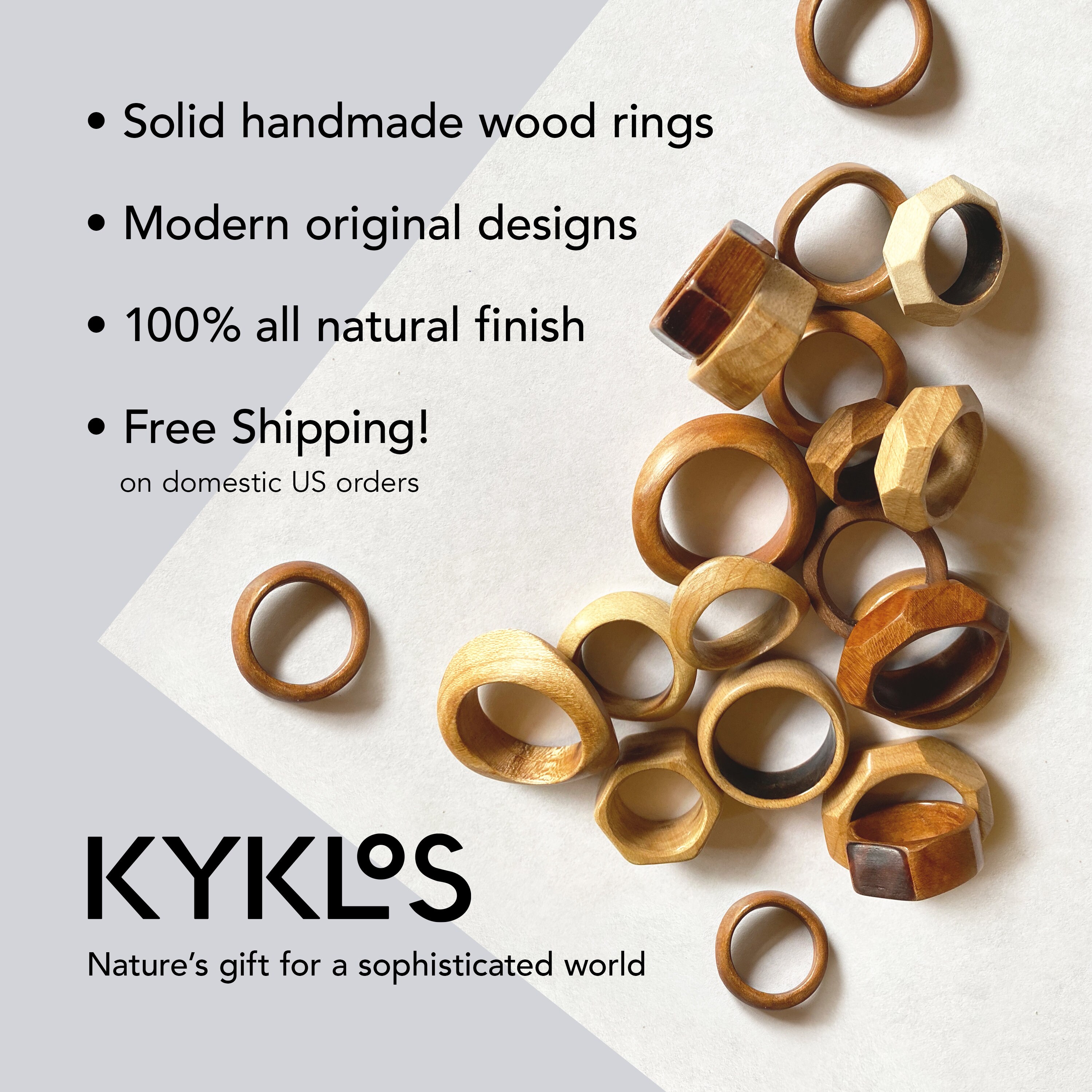 Curved Ring in Maple Wood, Natural Woodring, Bands, Women's Ring, Men's ...