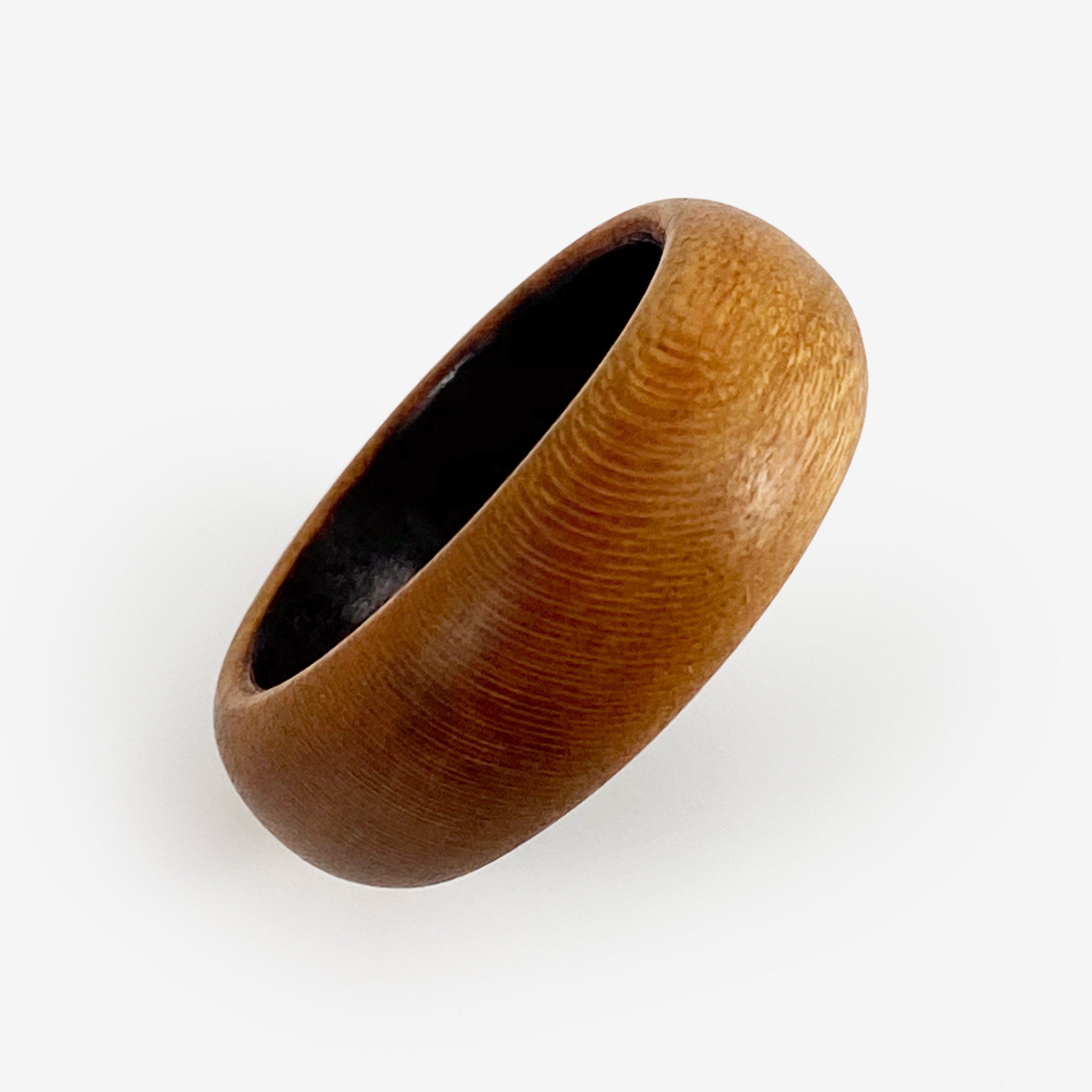Band, Round in Cherry Wood, Natural Woodring, Wood Ring, Women's Ring ...