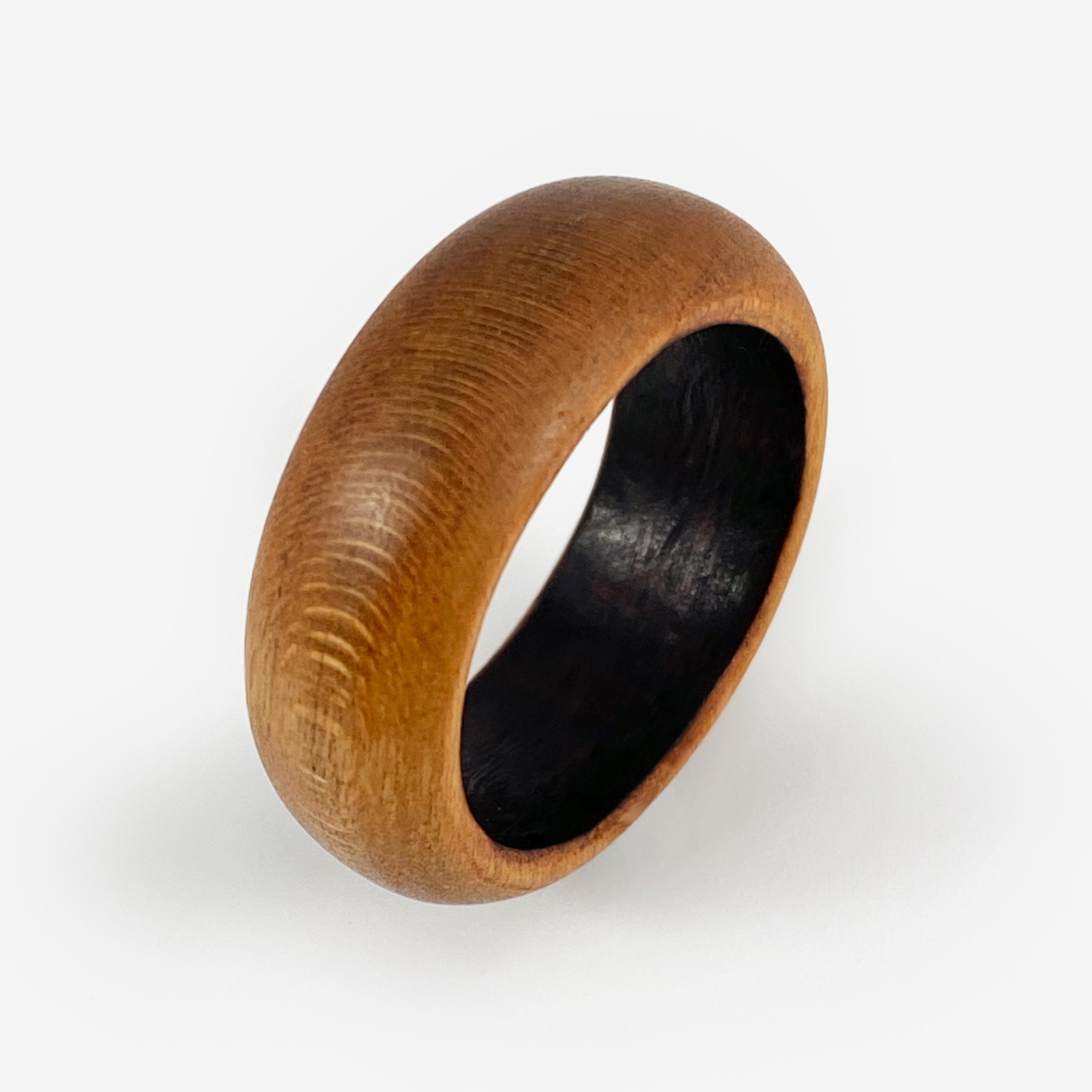 Band, Round in Cherry Wood, Natural Woodring, Wood Ring, Women's Ring ...