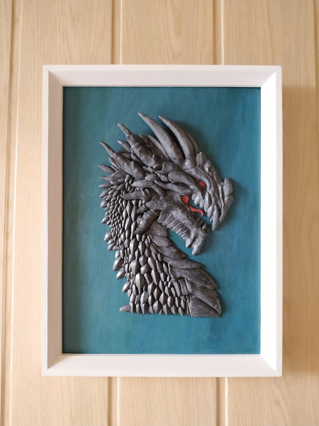 Panel Painting From the Saga of Dragons. Relief Wall Picture - Etsy