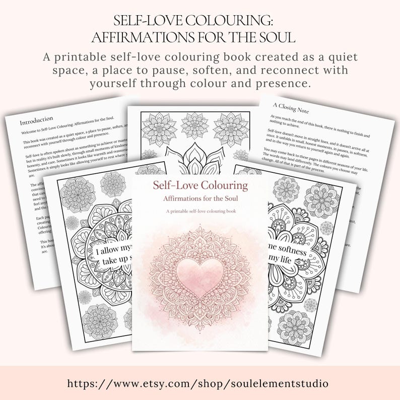 Printable Self-love Colouring Book: Affirmations for the Soul - Etsy