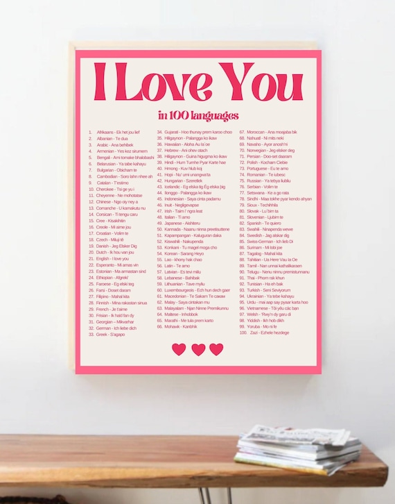 Love In Different Languages List