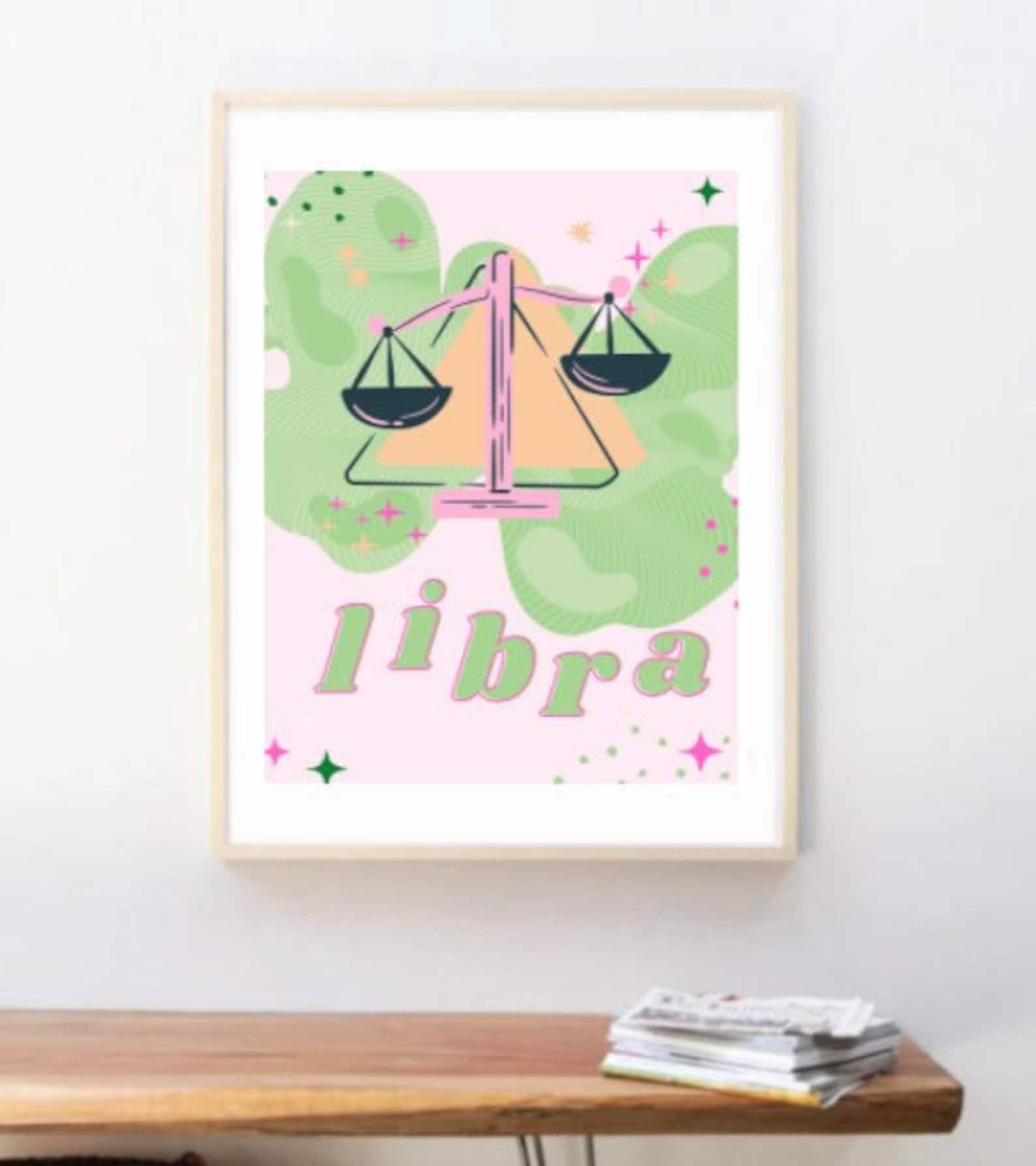 Libra Print, Wall Art, Zodiac Wall Prints, College, Dorm, Libra, Zodiac ...