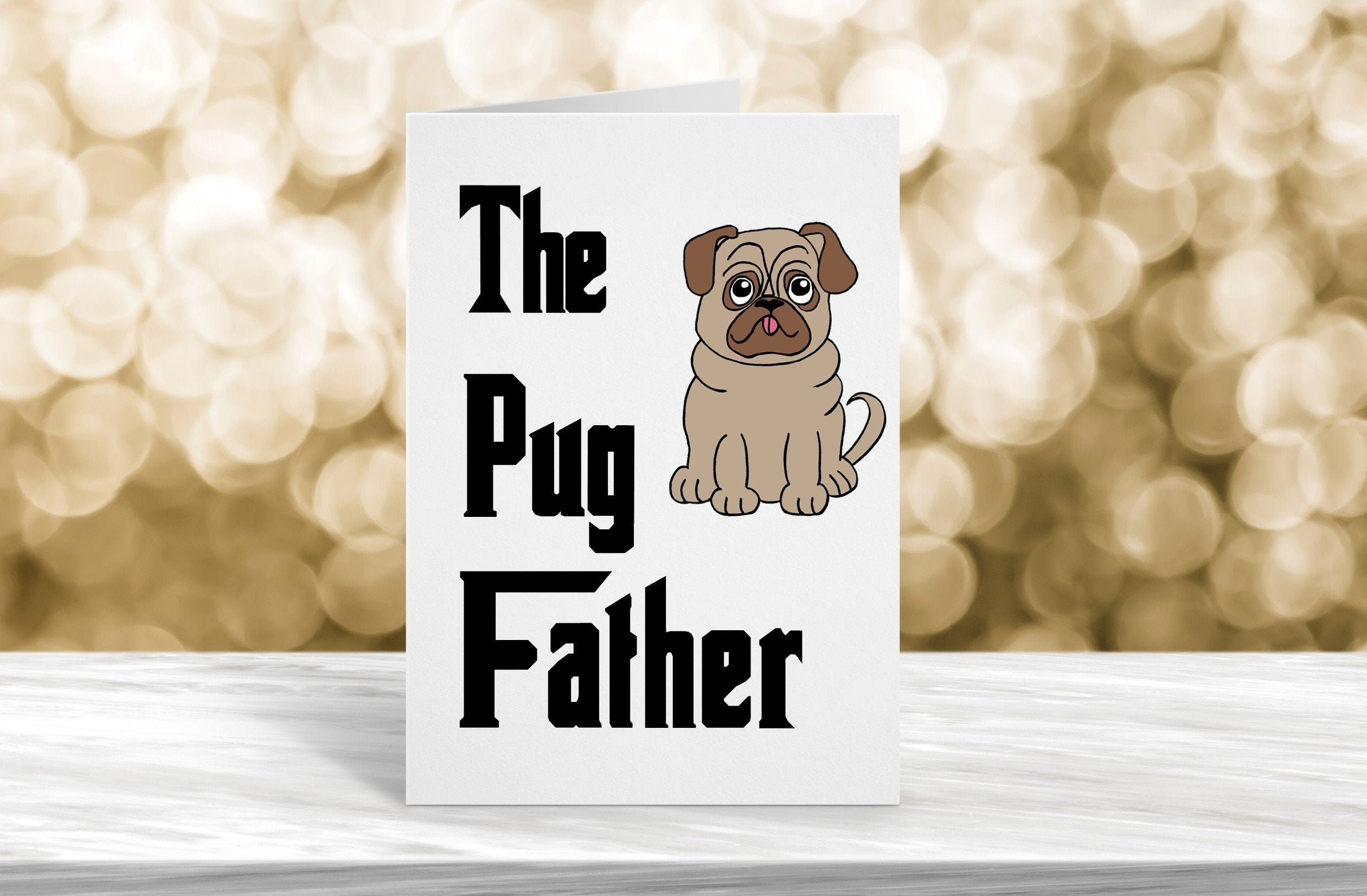 Father's Day Card the Pug Father Birthday Card for Dog - Etsy