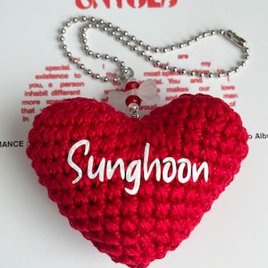 Enhypen ROMANCE: UNTOLD XO Inspired Red Heart Crochet Charm - Etsy Canada