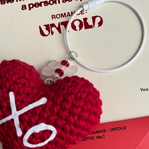 Enhypen ROMANCE: UNTOLD XO Inspired Red Heart Crochet Charm - Etsy Canada