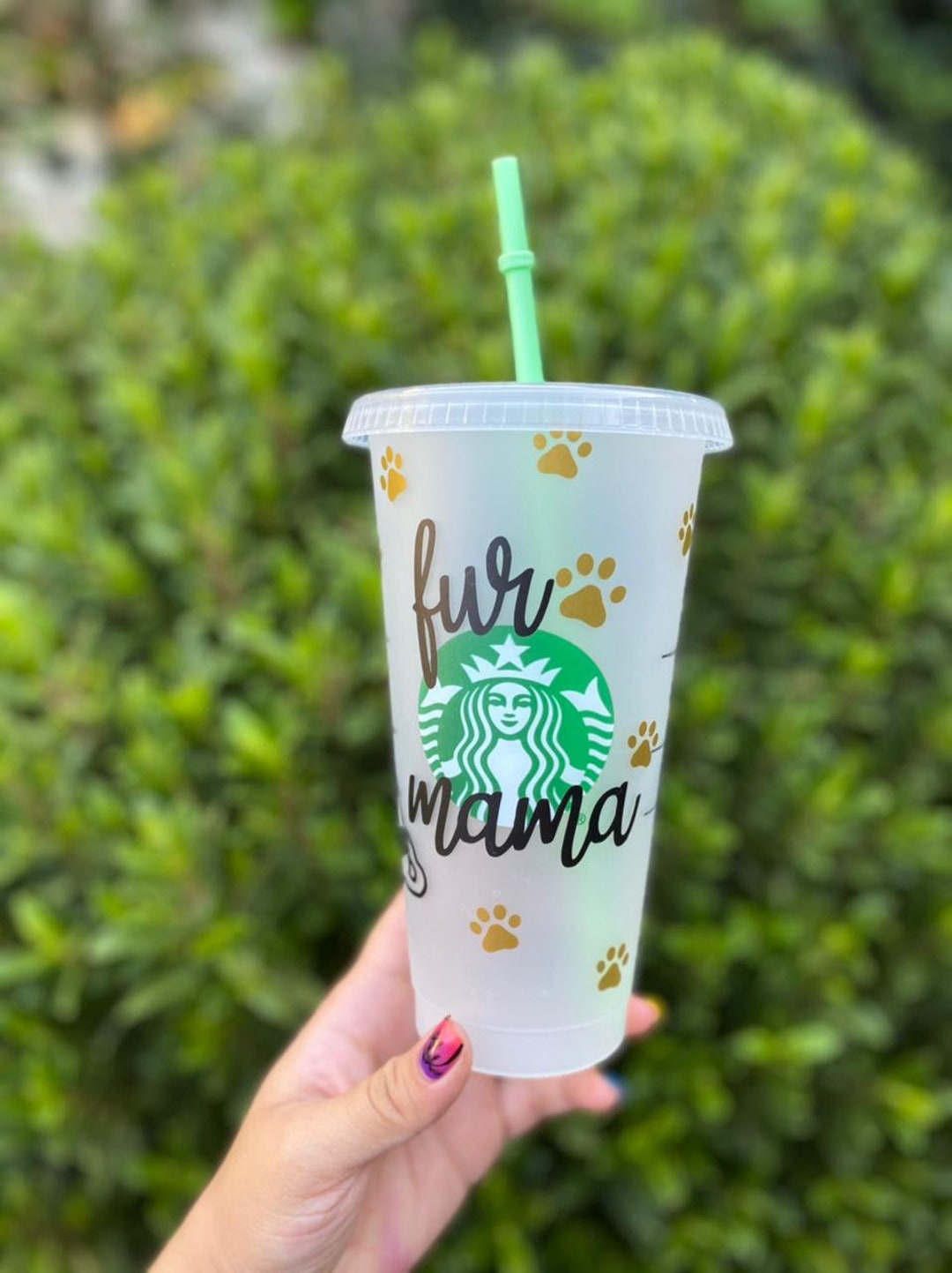 Dog Mama Customizable Starbucks Venti Cup/ Ice Cup / Valentine’s Day ...