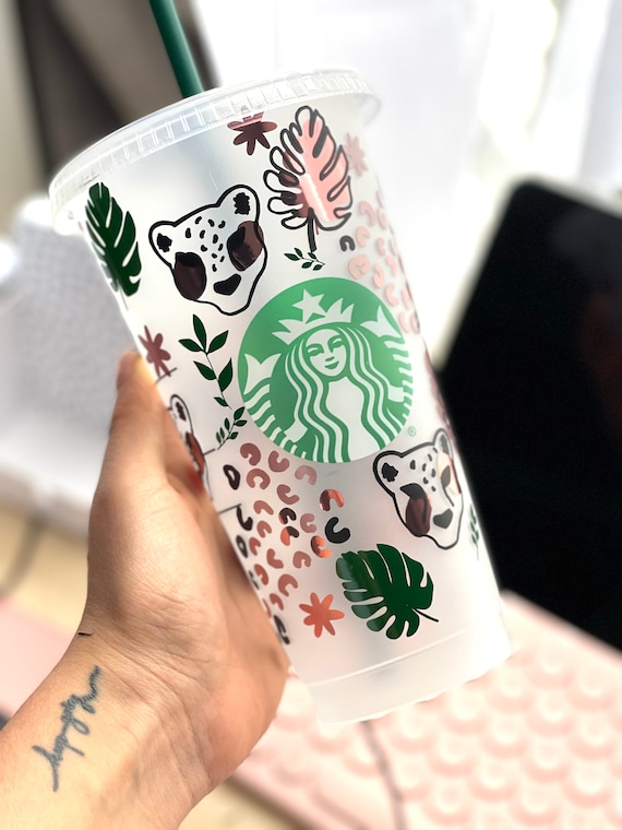 Leopard ice starbucks cup / gift for friend / best gift / gift | Etsy