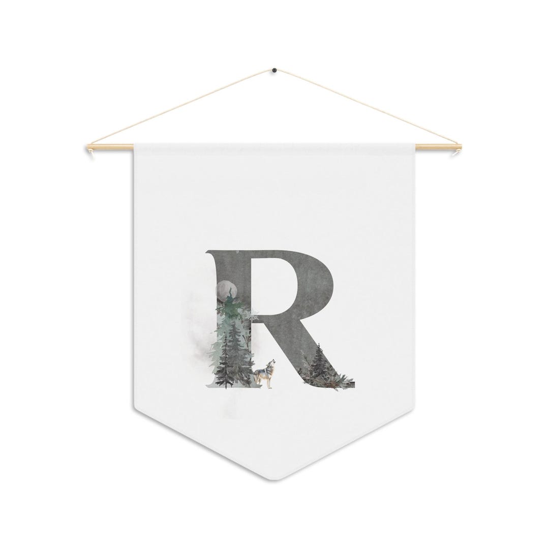 Pennant, Nursery Wall Decor, Child's Room Decoration, R Initial Banner ...