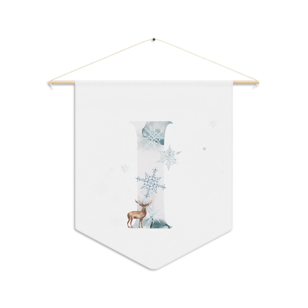 Pennant, Nursery Wall Decor, Child's Room Decoration, I Initial Banner ...