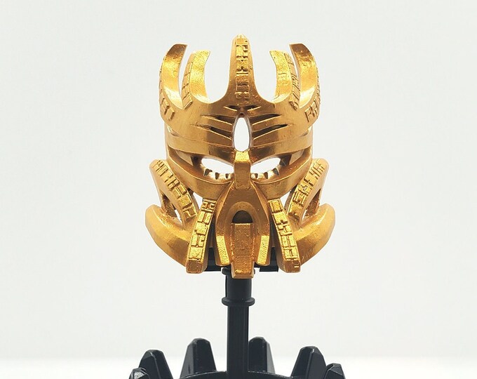 Legendary Mask of Creation Artahka's Pearl Gold Kanohi khingk Ver. - Etsy