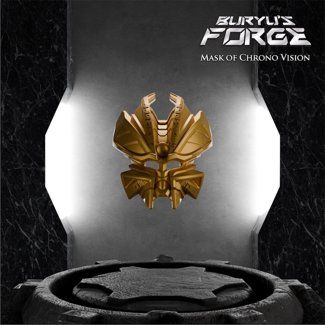 Mask of Chrono Vision / Time Bionicle G2 Mask, Pearl Gold - Etsy