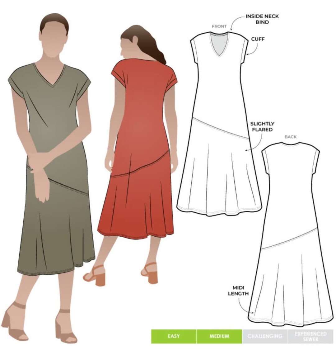 Style Arc Doreen Knit Dress Pattern, Multi Sizes 4-16 Paper Pattern ...