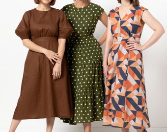 Style Arc Trinnie Woven Dress Paper Pattern, Multi Sized 4-16, 10-22 ...