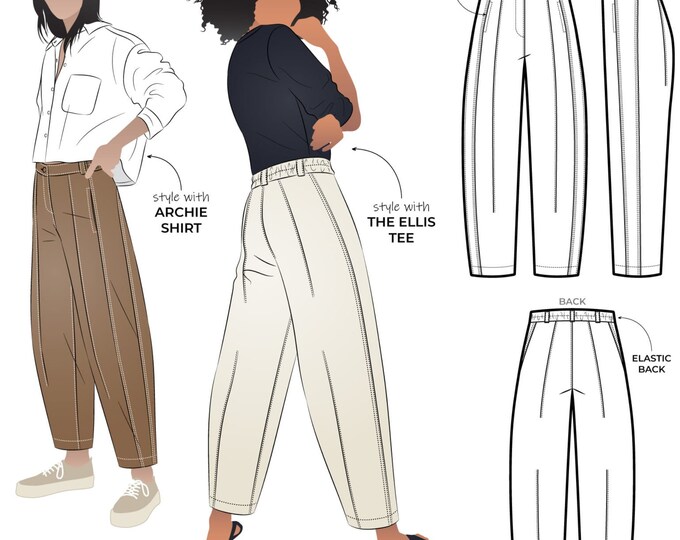 Style Arc Twig Woven Pant Pattern, Multi Size 4-16 and 10-22 Paper ...