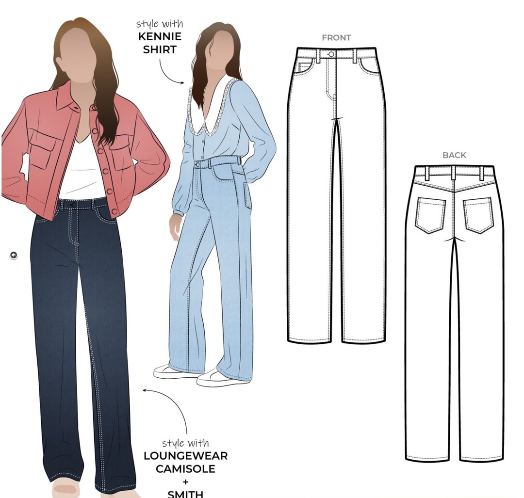 Style Arc Carlisle Jean Paper Pattern/multi-size Pattern 4-16/10-22 ...