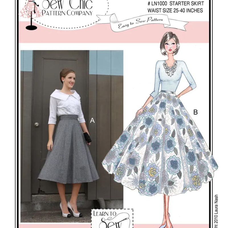 8 Gore Skirt Pattern - Etsy