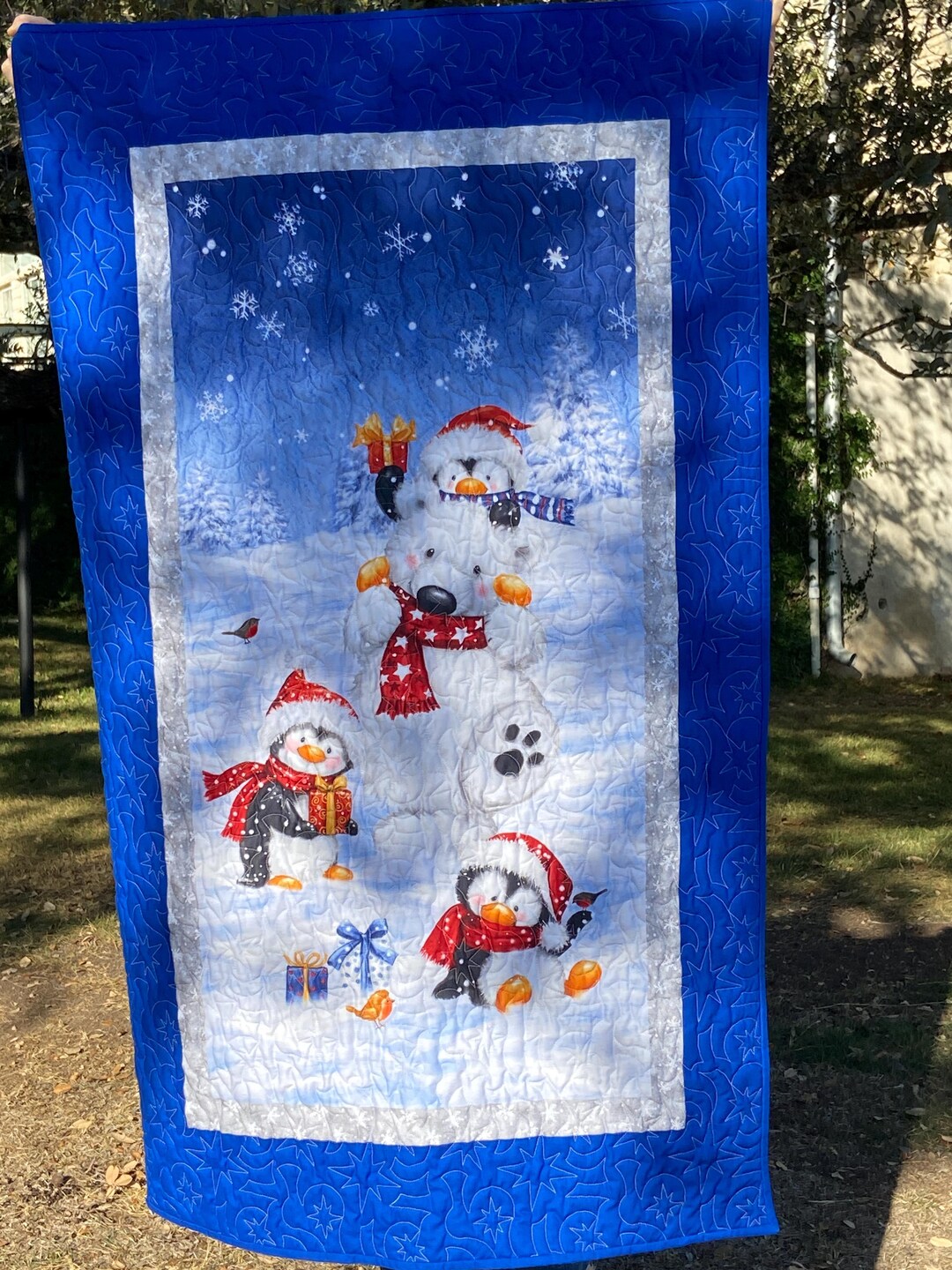Christmas and Holiday Cuddle Quilt. Soft Minky Backing. Cuddle Quilt ...