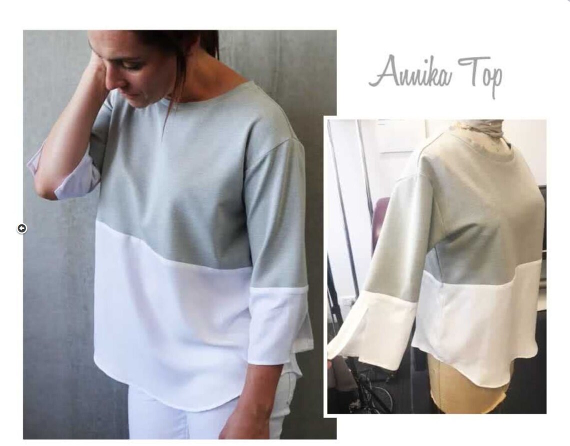Style Arc Annika Top Pattern, Multi Size Pattern 4-16, Mixed Knit and ...