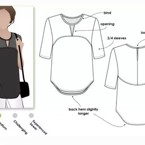 Style Arc Dixie Woven Top/blouse Paper Pattern - Etsy