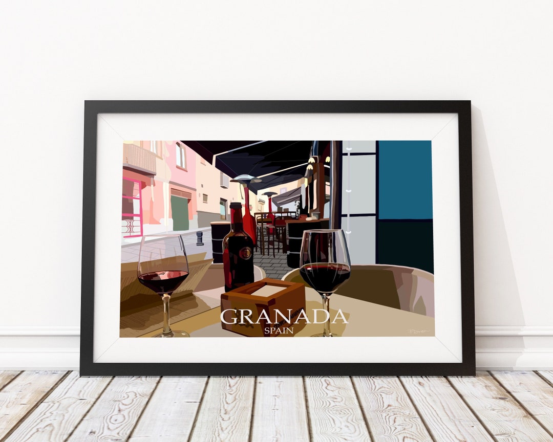 Spanish / Bar / Wine / Art Print / Wall Art / Spain / Granada / Spain ...