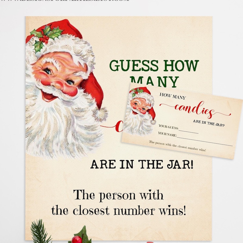 Christmas Guessing Games Jar - Etsy