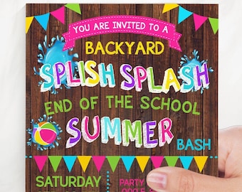 Splish Splash Birthday Invitation Splish Splash Invitation - Etsy