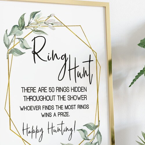 Ring Hunt Bridal Shower Editable Game Find the Rings Editable - Etsy