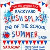 Come Make a Splash Back to School & End of Summer Bash Invitation ...