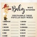 Fireman Word Scramble Baby Shower Game Baby Word Scramble Firefighter ...