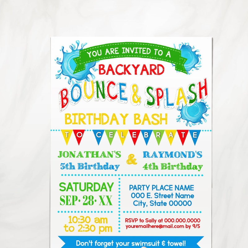 Birthday Bash Invite - Etsy