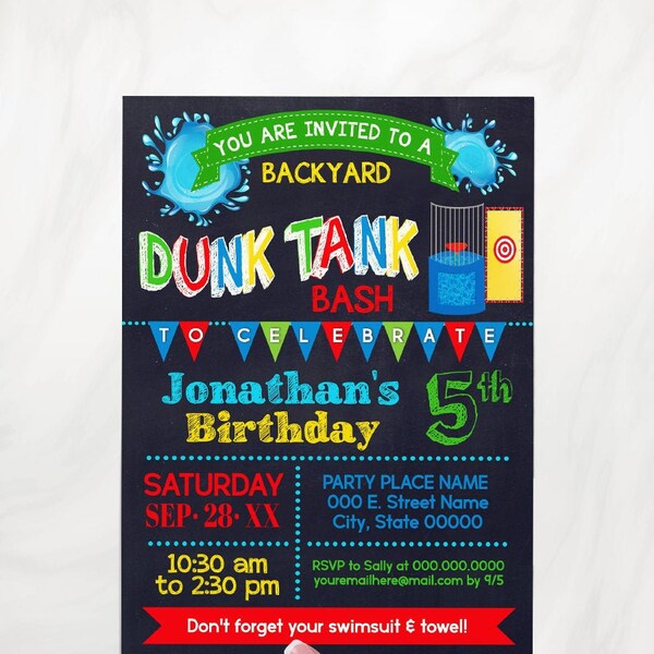 Dunk Tank Flyer Template - Etsy