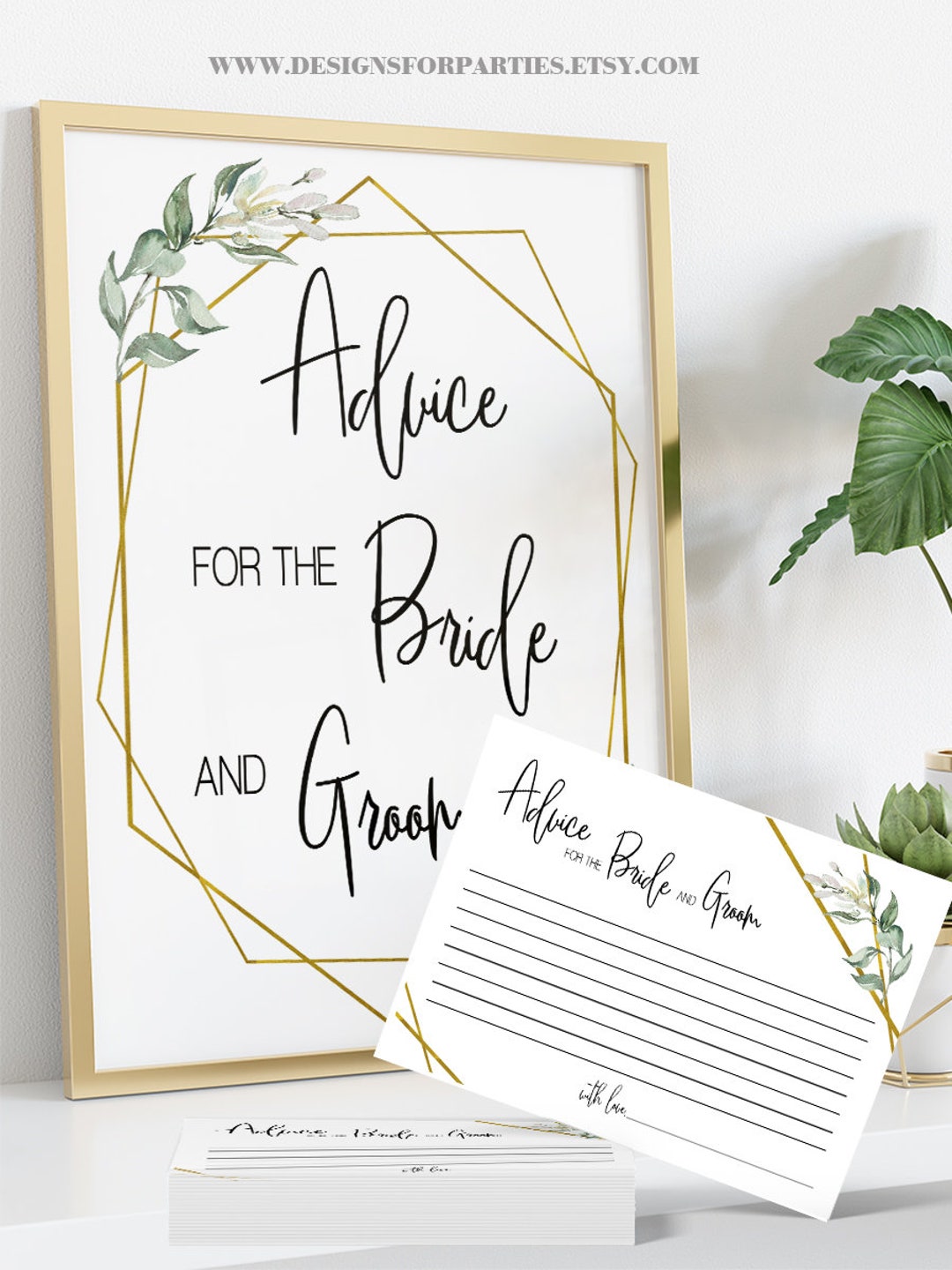 Advice for the Soon to Bride & Groom Bridal Shower Editable Template ...