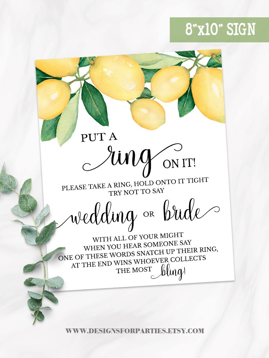 Ring Hunt Bridal Shower Game Find the Rings editable game | Etsy