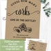 Guess How Many Corks Game Bridal Shower Game Couples Shower Rustic ...
